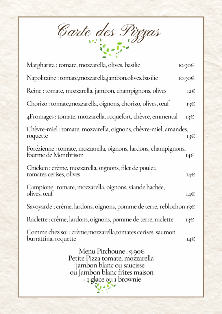 Menu semaine midi – Comme chez soi